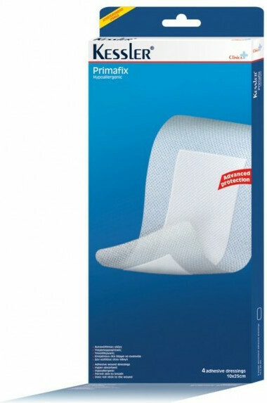 Kessler Primafix Αυτοκόλλητα Υποαλλεργικά Επιθέματα 10x25cm 4 Τεμάχια ...